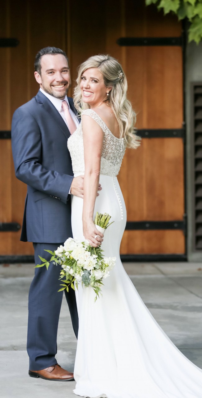 Justin Alexander Beaded and Crepe Fit and a Flare Gown. Style 88083 ...