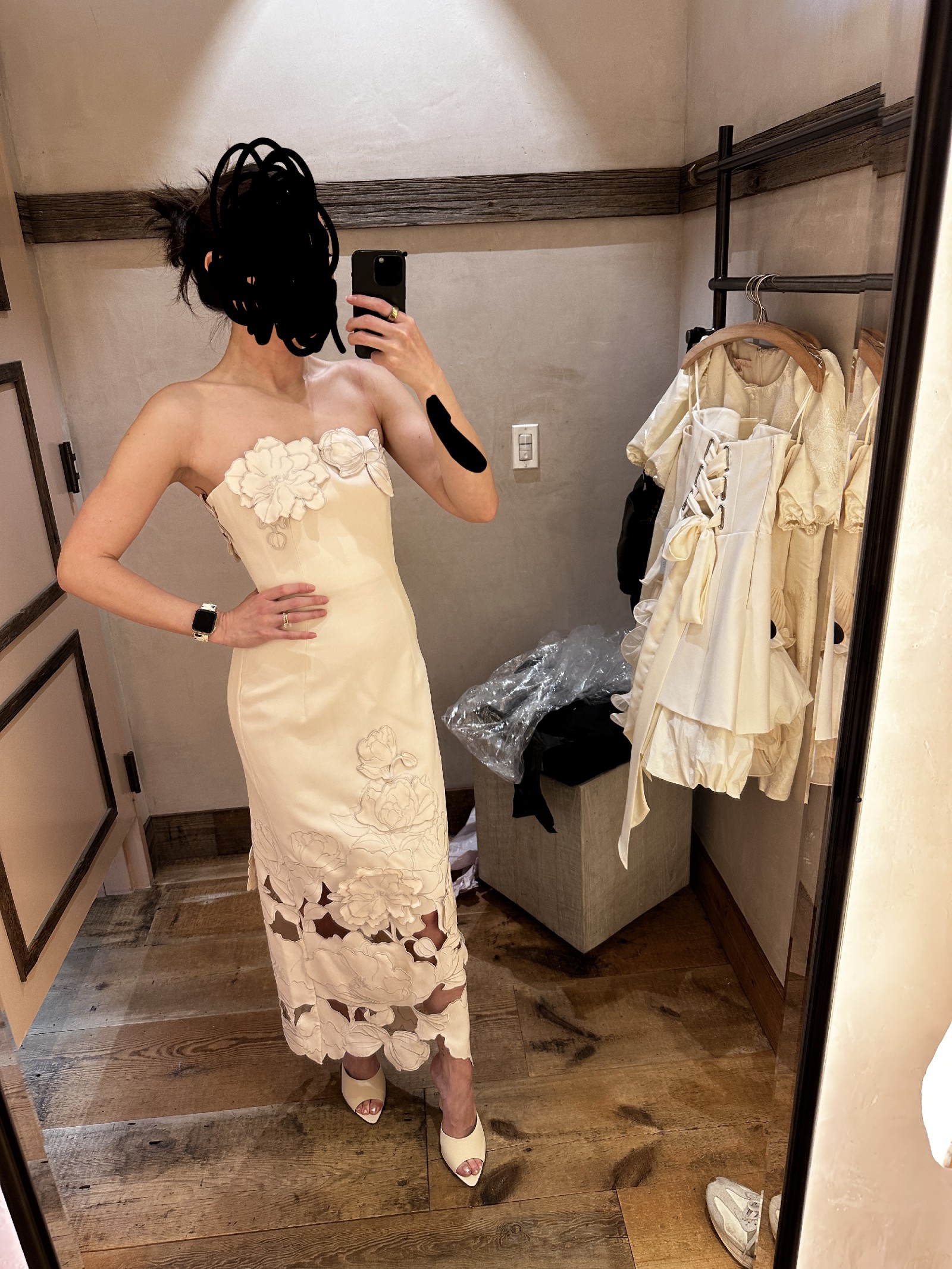 Leo Lin, Rayna Crepe Strapless Dress New Wedding Dress Save 20% ...