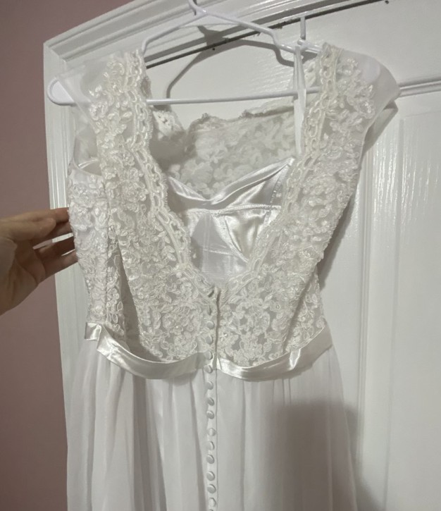 Vicky Mermaid Bridal Custom Made: A line chiffon lace wedding dress wit ...