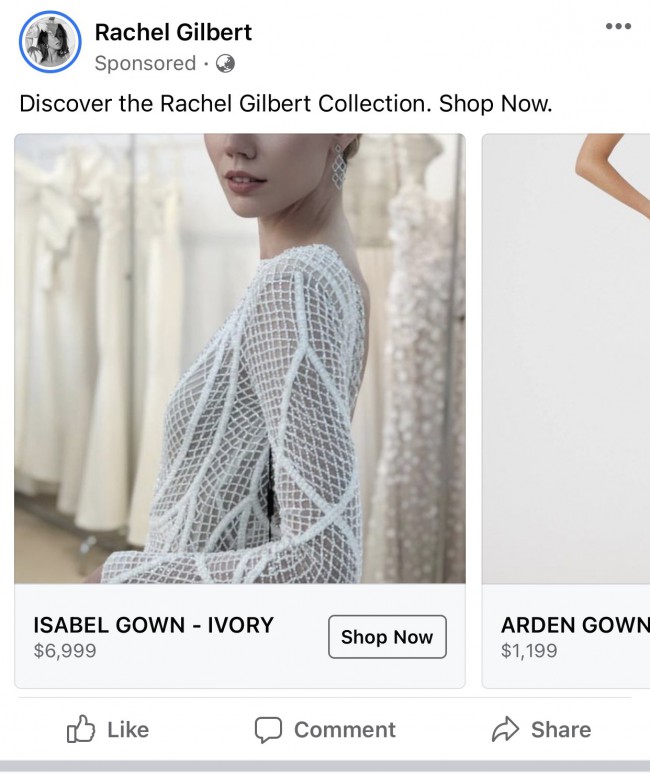 Rachel Gilbert Isabel gown Used Wedding Dress Save 75% - Stillwhite