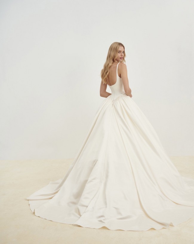 SenStudio, Satin basque waist ballgown Wedding Dress Save 33% - Stillwhite