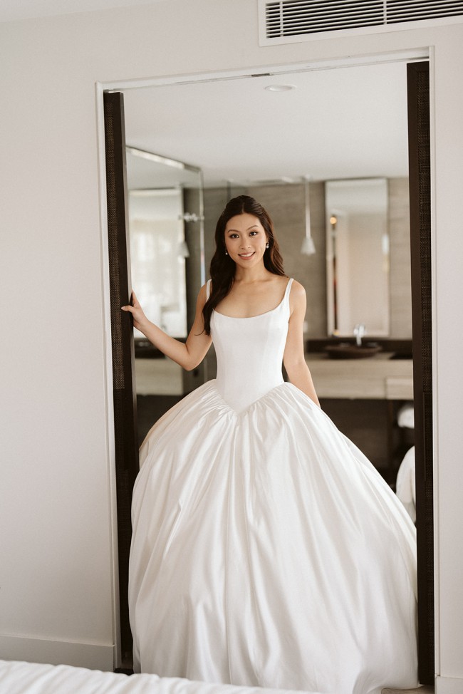 SenStudio, Satin basque waist ballgown Wedding Dress Save 33% - Stillwhite