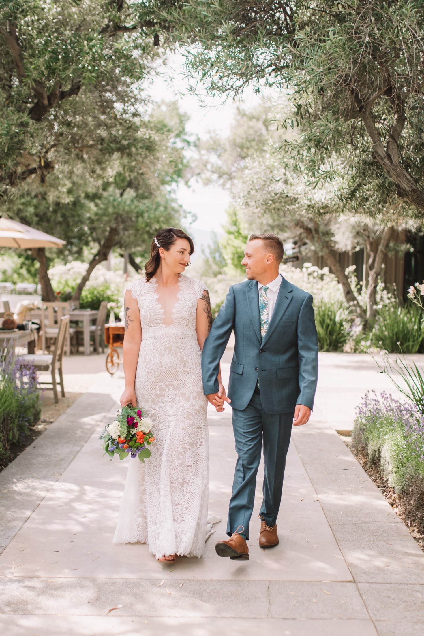 Wtoo, WTOO by Watters, Philomene Lace Cap-Sleeve Gown Wedding Dress ...