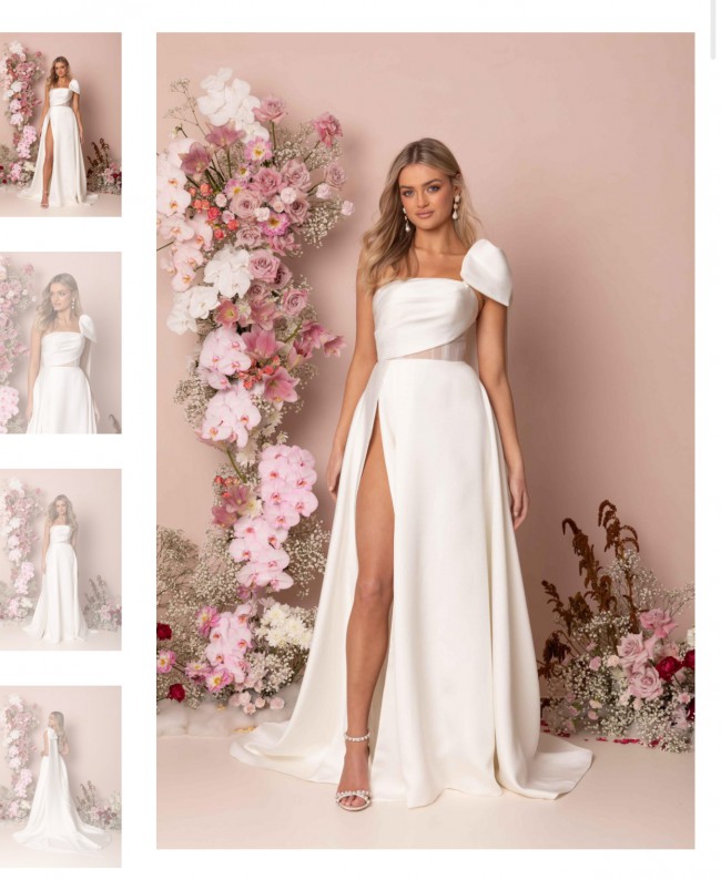 Madi Lane, ML23022SA – satin fabric in Ivory Wedding Dress Save 20% ...