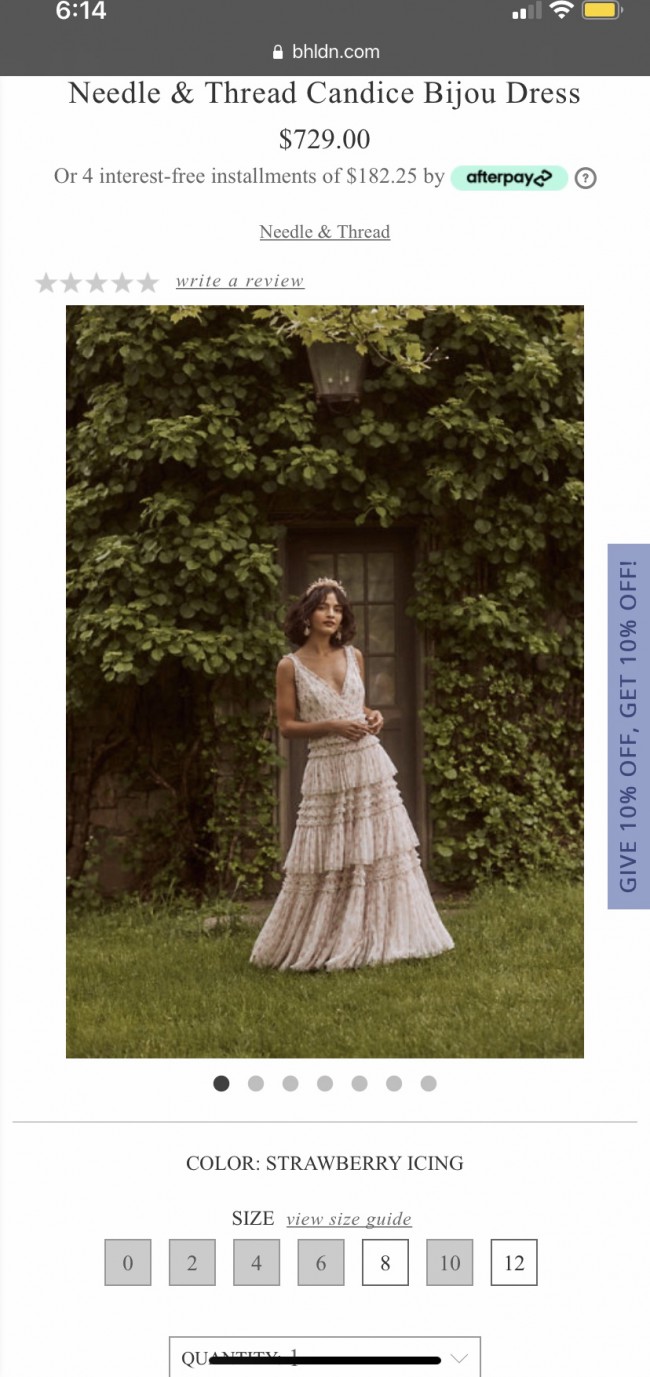 Needle & Thread, Candice Bijou Gown Wedding Dress Save 36% - Stillwhite