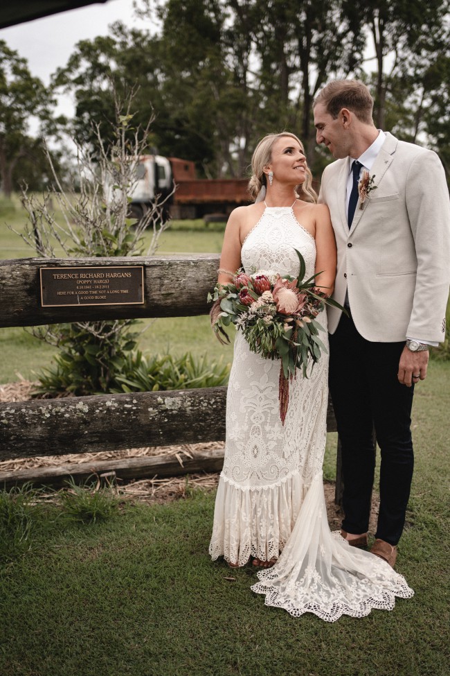 Spell Designs Casablanca Lace Halter Gown Used Wedding Dress Save 40% ...