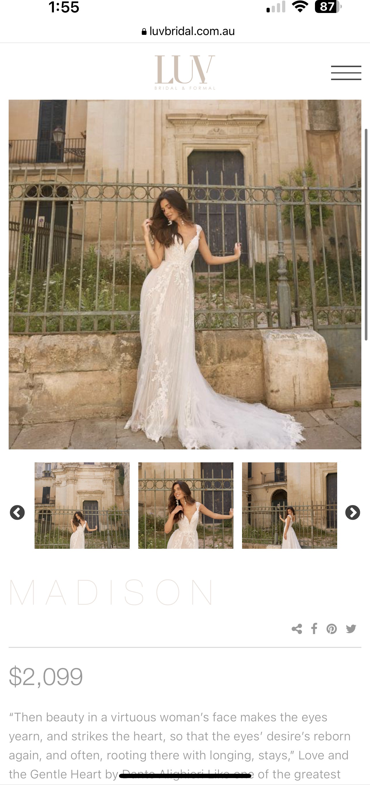 Madi Lane Madison Sample Wedding Dress Save 67% - Stillwhite