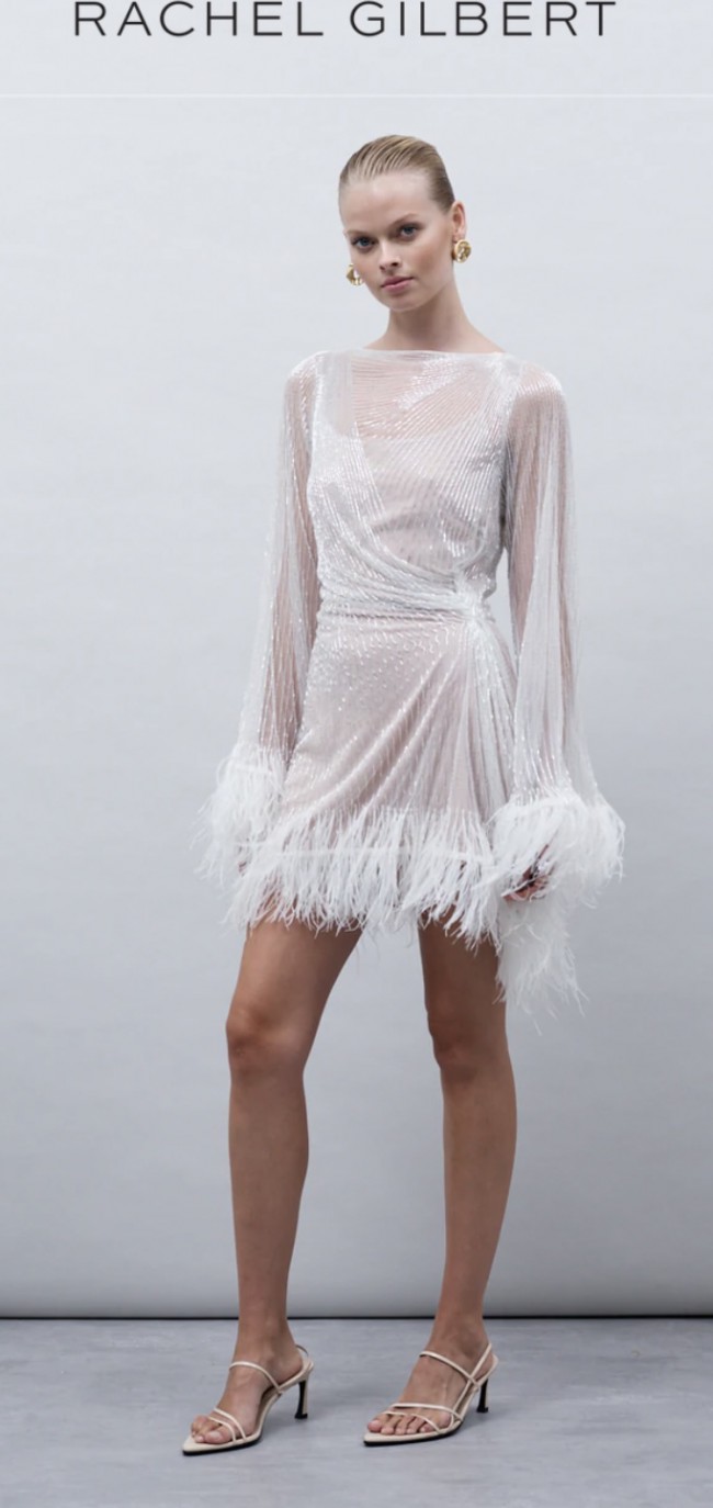 Rachel Gilbert, Axel Mini Dress -Ivory Wedding Dress Save 33% - Stillwhite