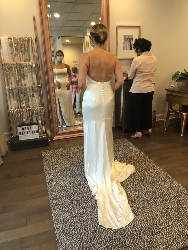 Alexandra Grecco Cleo, with custom leg slit New Wedding Dress Save 19% ...