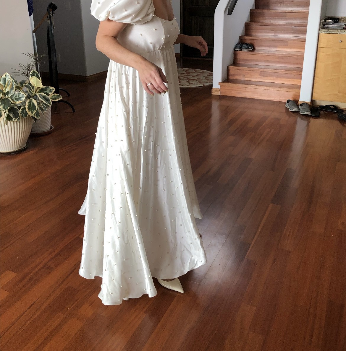 Azeeza Rory Swarovski Pearl Embellished New Wedding Dress Save 23% ...