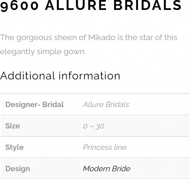 Allure Bridals 9600 New Wedding Dress - Stillwhite