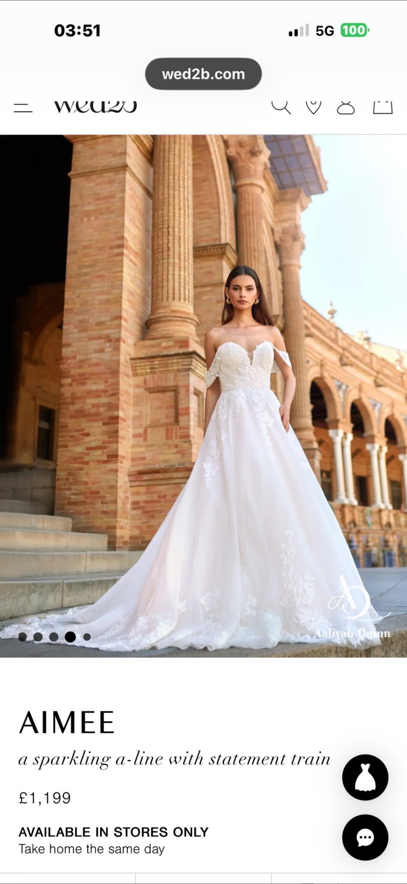 Aaliyah Quinn, Aimee New Wedding Dress Save 38% - Stillwhite