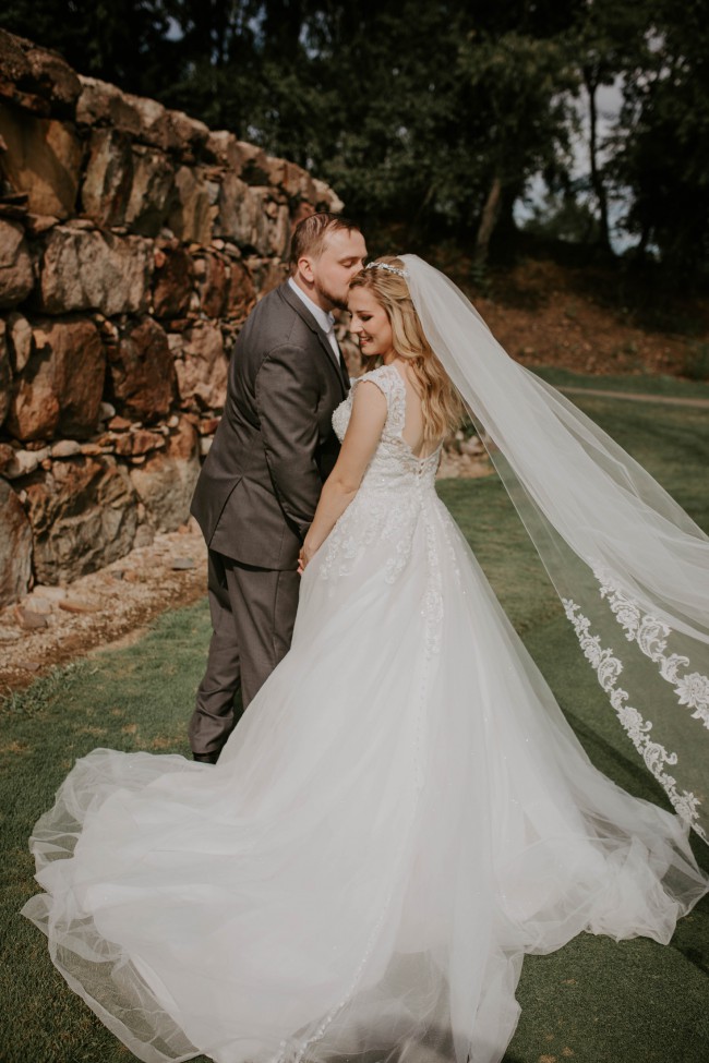 Allure Bridals 9606 gown with coordinating veil Used Wedding Dress Save ...