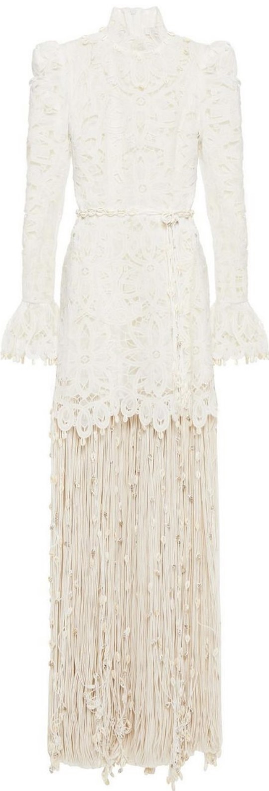 Zimmermann Wavelength fringed shell maxi gown Wedding Dress Save 57% ...