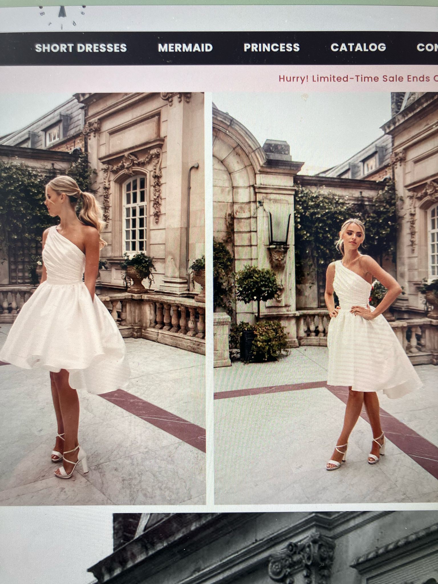 Sarah Houston, Elegant Short Wedding Dresses One Shoulder Open Ba New ...