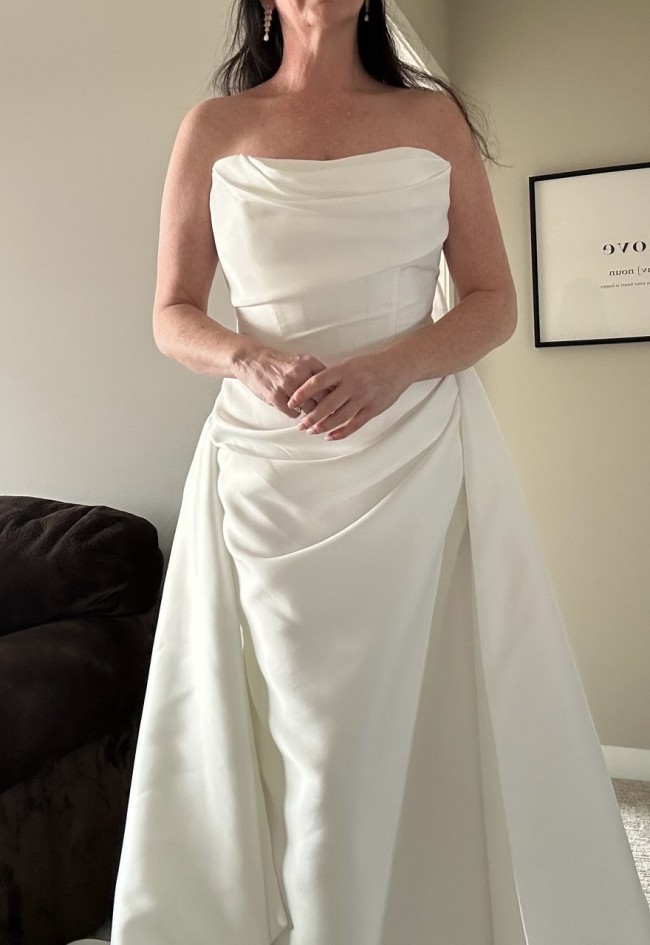 House Of Renhue, Custom Made Loren gown & removable overskirt Wedding ...