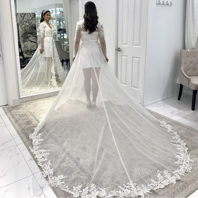 Roman & French VERONIQUE BRIDAL LUXURY ROBE Wedding Dress Save 71% ...