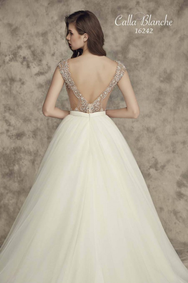 Calla Blanche Style # 16242 New Wedding Dress Save 67% - Stillwhite