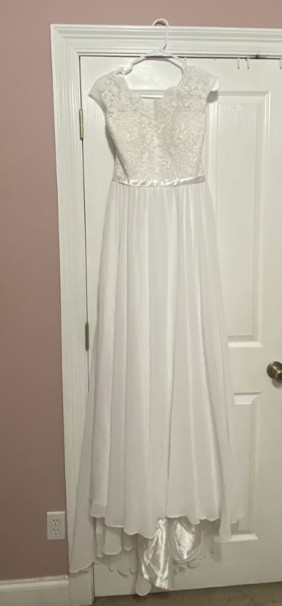 Vicky Mermaid Bridal Custom Made: A line chiffon lace wedding dress wit ...