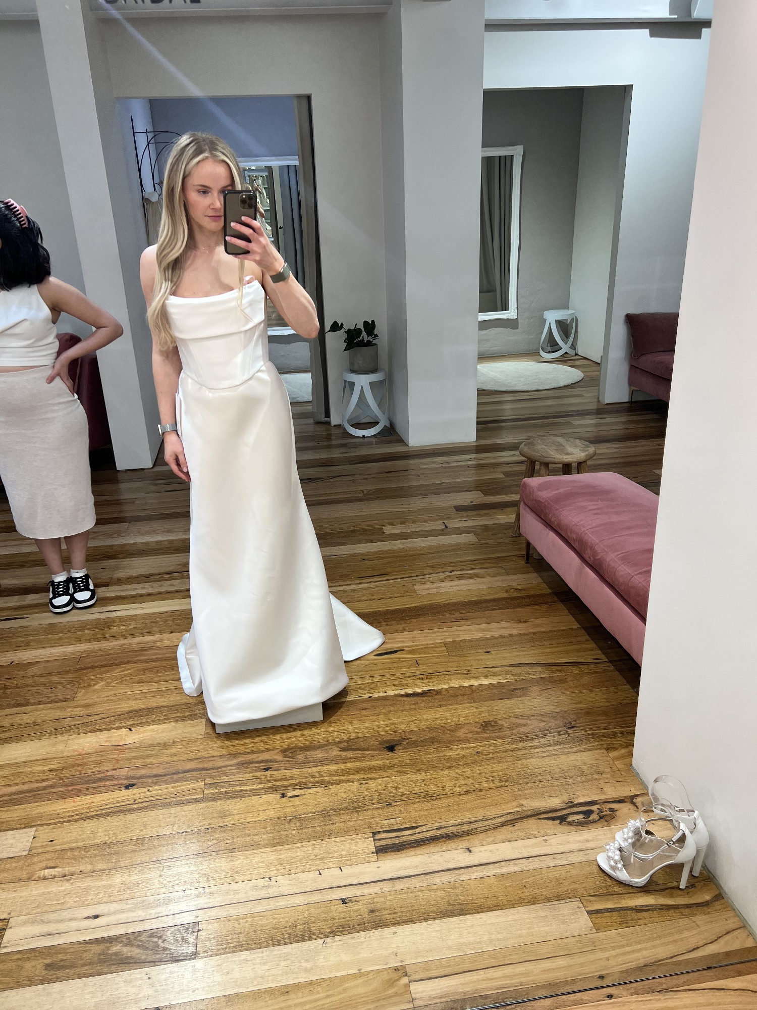 Karen Willis Holmes Karly Skirt (Custom lustre fabric) New Wedding ...