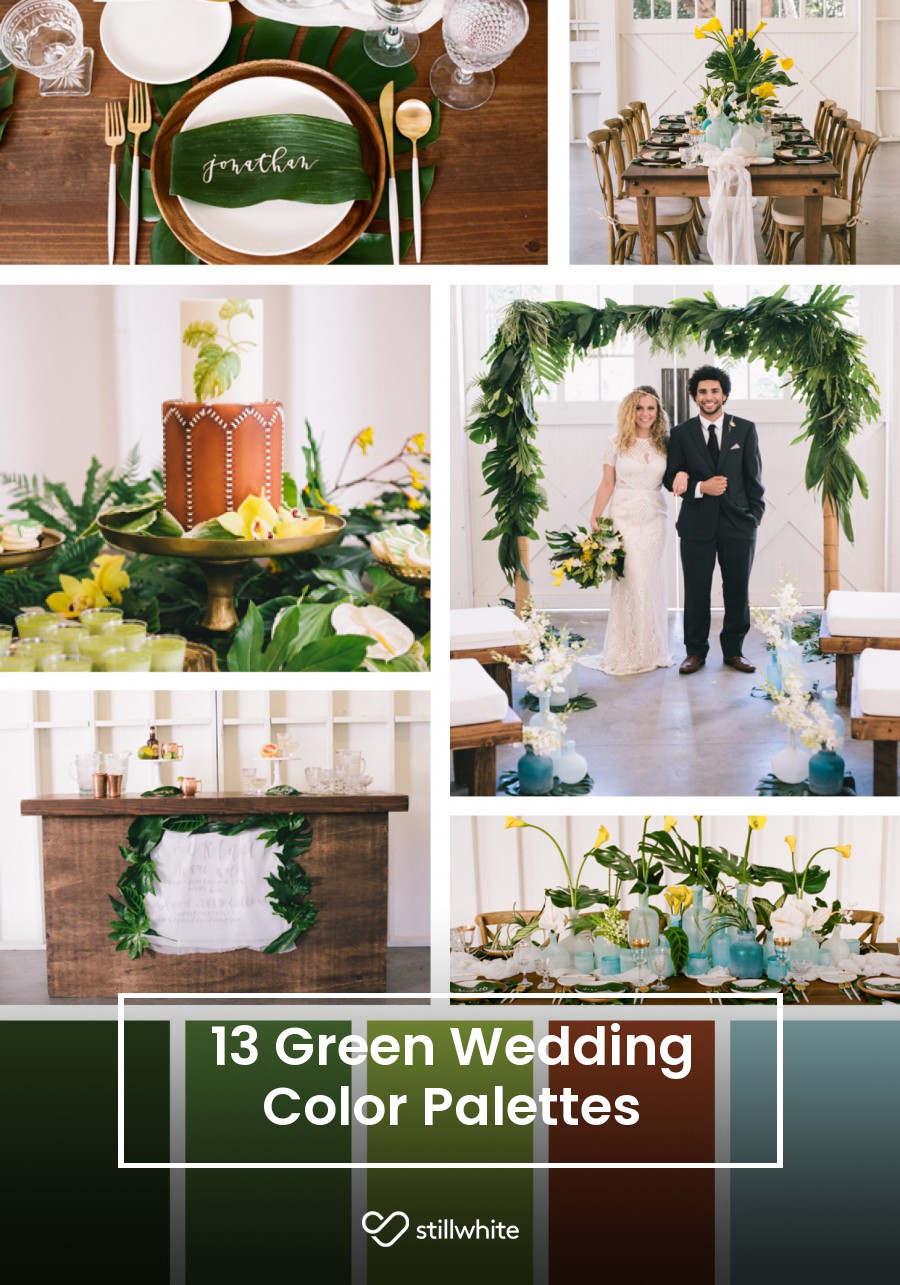 13 Green Wedding Color Palettes – Stillwhite Blog