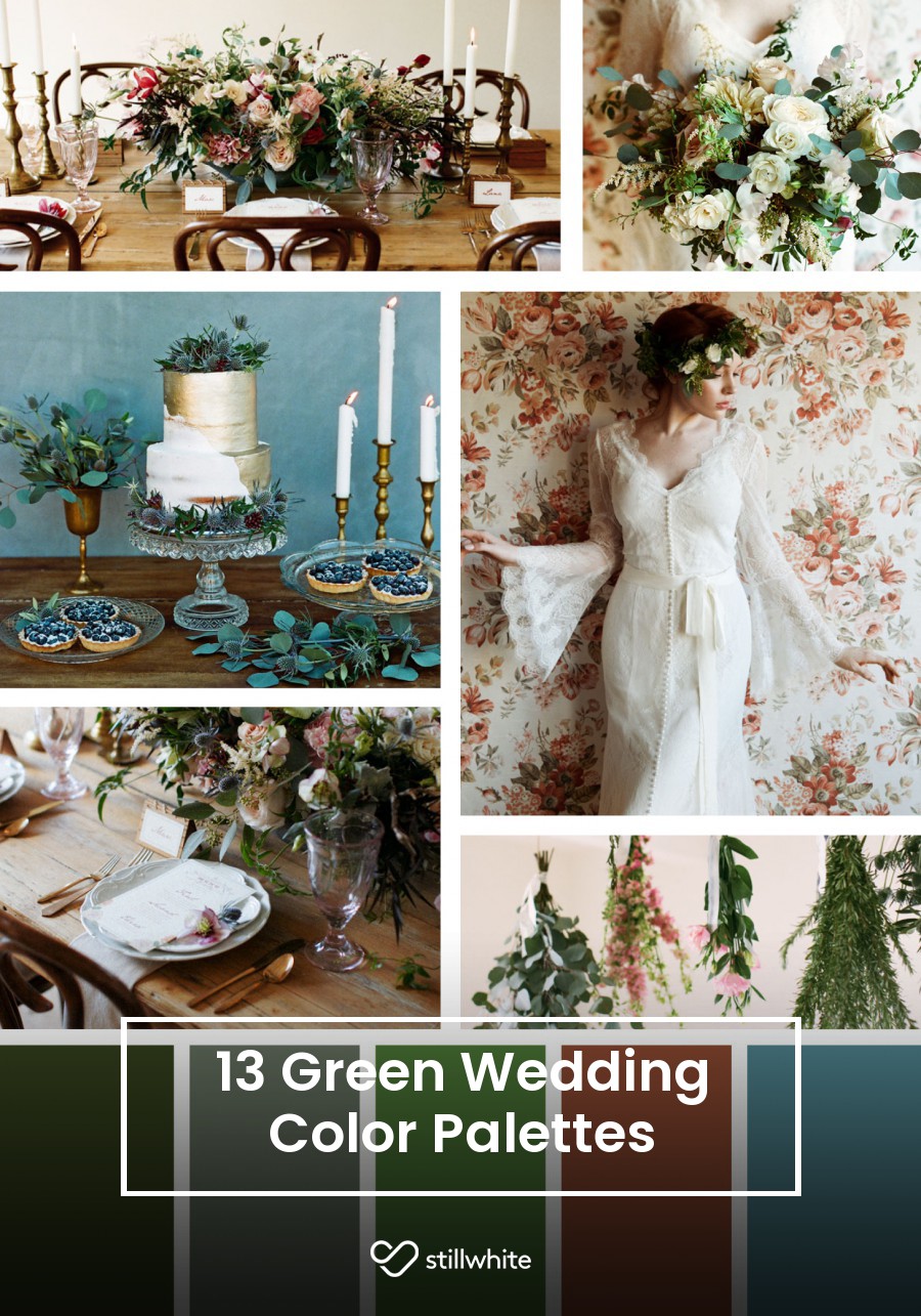 13 Green Wedding Color Palettes – Stillwhite Blog