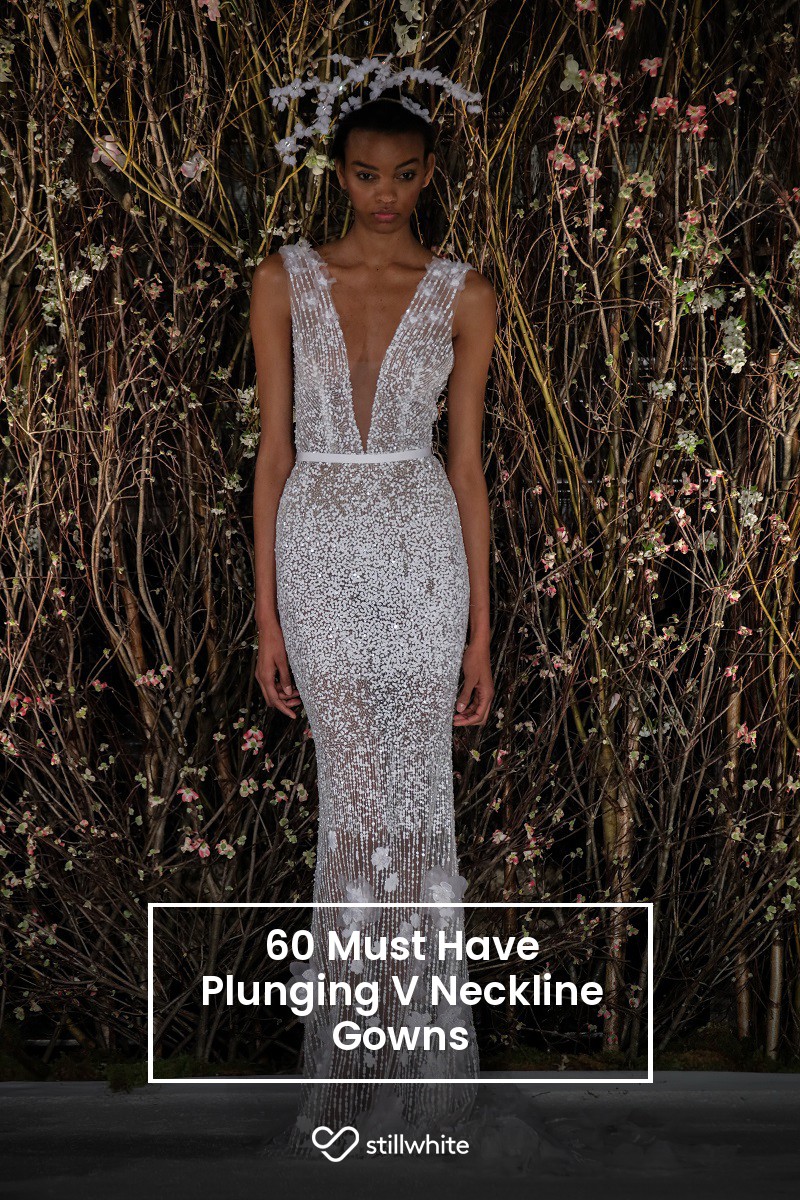 60 Must Have Plunging V Neckline Gowns – Stillwhite Blog