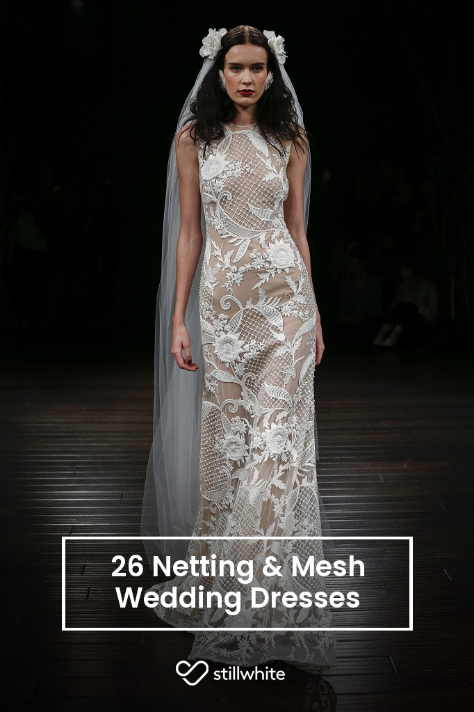26 Netting & Mesh Wedding Dresses – Stillwhite Blog
