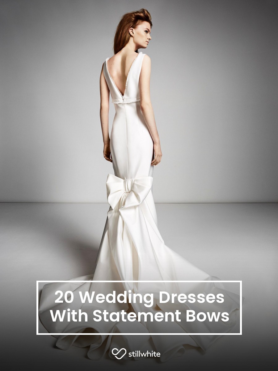 20 Wedding Dresses With Statement Bows – Stillwhite Blog