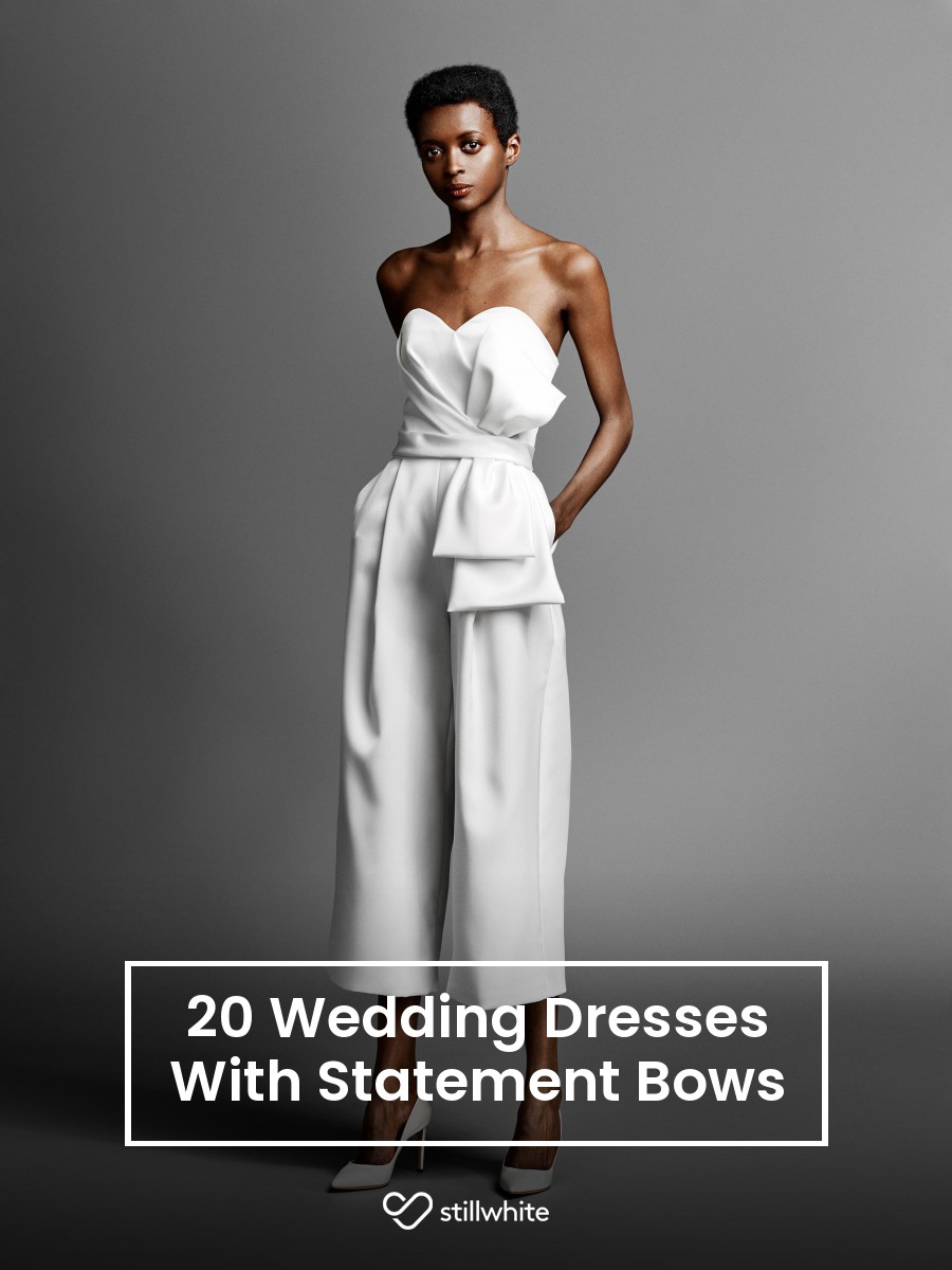 20 Wedding Dresses With Statement Bows – Stillwhite Blog