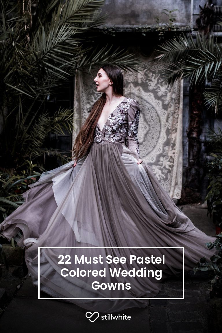 22 Must See Pastel Colored Wedding Gowns – Stillwhite Blog