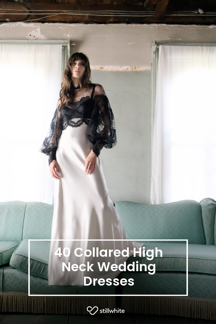40 Collared High Neck Wedding Dresses – Stillwhite Blog