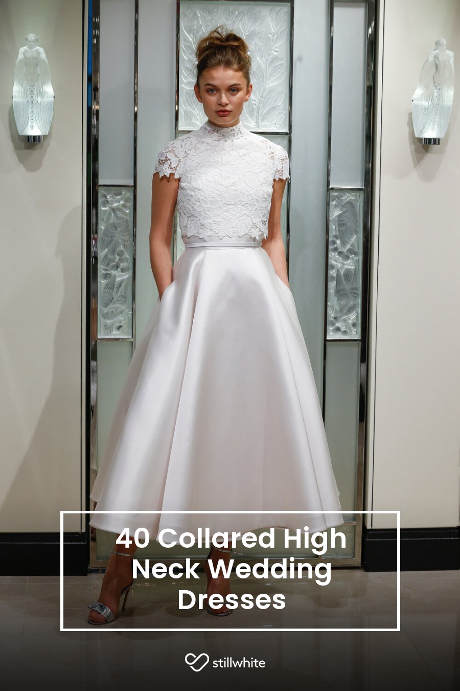 40 Collared High Neck Wedding Dresses – Stillwhite Blog