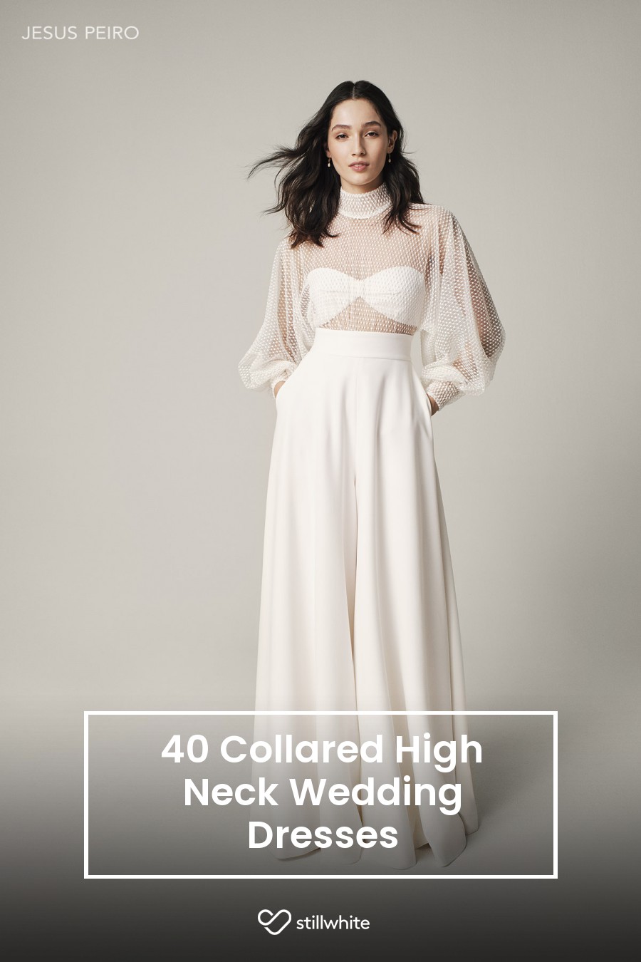 40 Collared High Neck Wedding Dresses – Stillwhite Blog