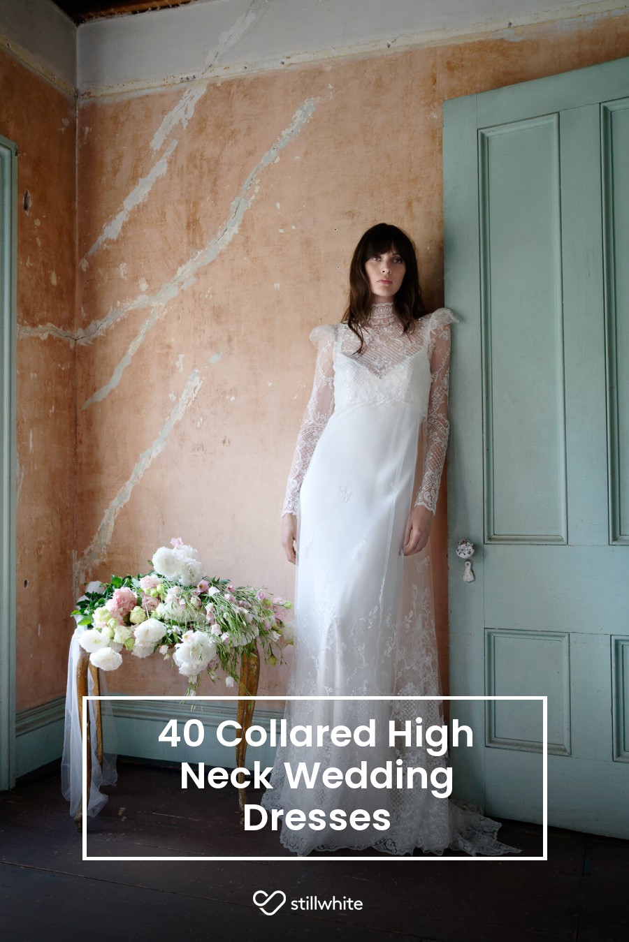 40 Collared High Neck Wedding Dresses – Stillwhite Blog