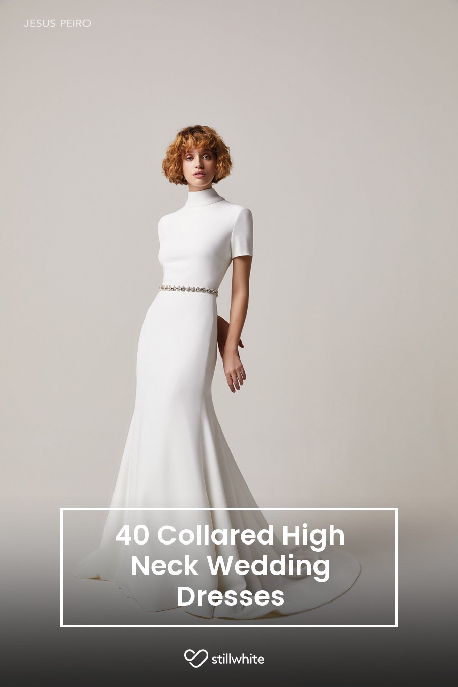 40 Collared High Neck Wedding Dresses – Stillwhite Blog