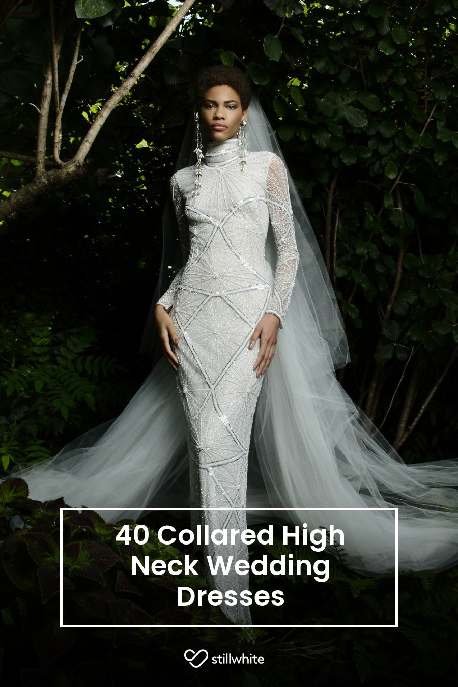 40 Collared High Neck Wedding Dresses – Stillwhite Blog