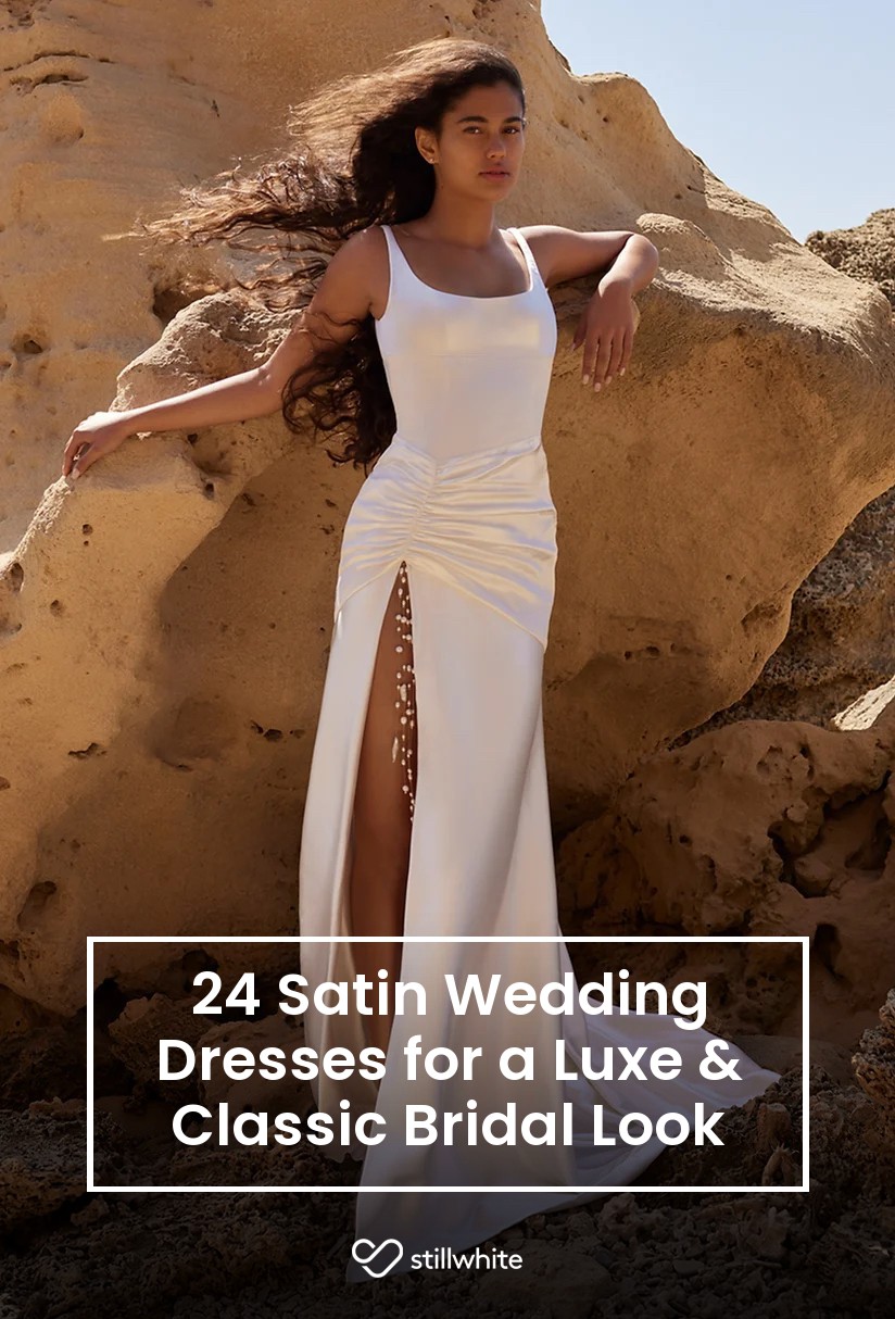24 Satin Wedding Dresses for a Luxe & Classic Bridal Look – Stillwhite Blog
